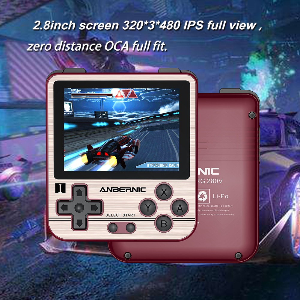 Anbernic Rg280v Konsol Game Retro Saku Portabel 16gb 32gb Sistem Sumber Terbuka Pemutar Game